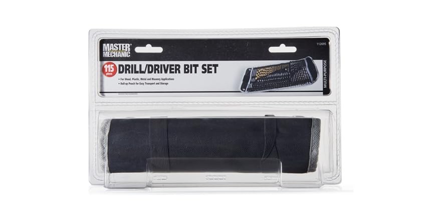 Master Mechanic 115-Piece Drill/Driver Bit Set