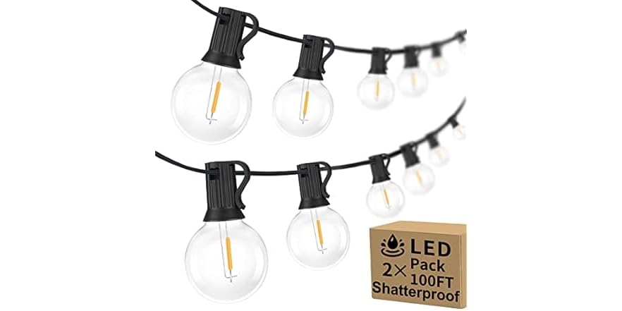 Bosceos 200FT Outdoor G40 LED String Lights