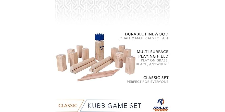 Kubb Yard Game Set for Adults, Families