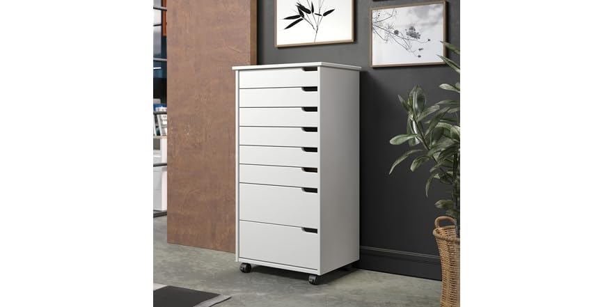 Solid Wood 6+2 Drawer Drawers Roll Carts