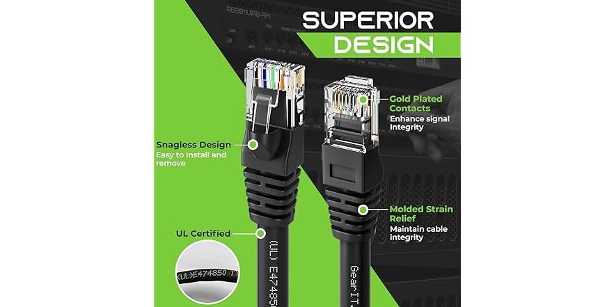 Cat 6 Ethernet Cable 1 ft (24-Pack)