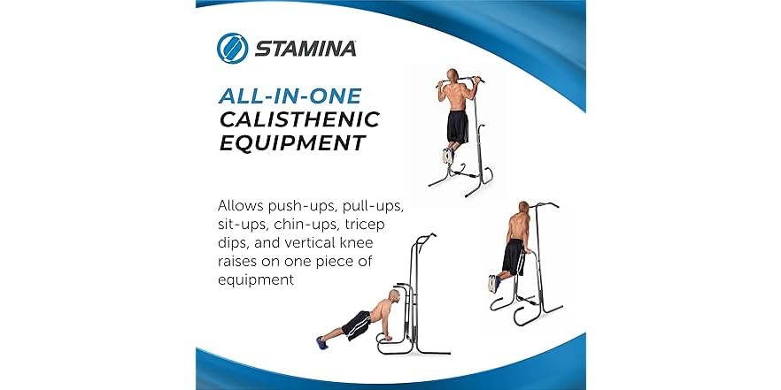 Stamina Power Tower Dip Pull Up Bar Station