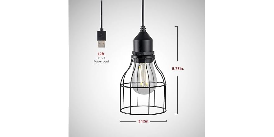 UltraPro USB LED Pendant Light with Cage