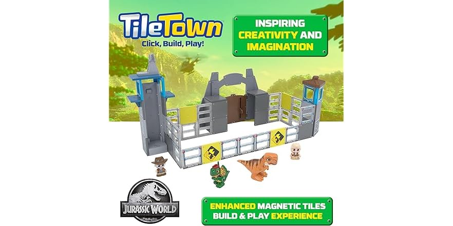 Tile Town Jurassic World Tiles Set