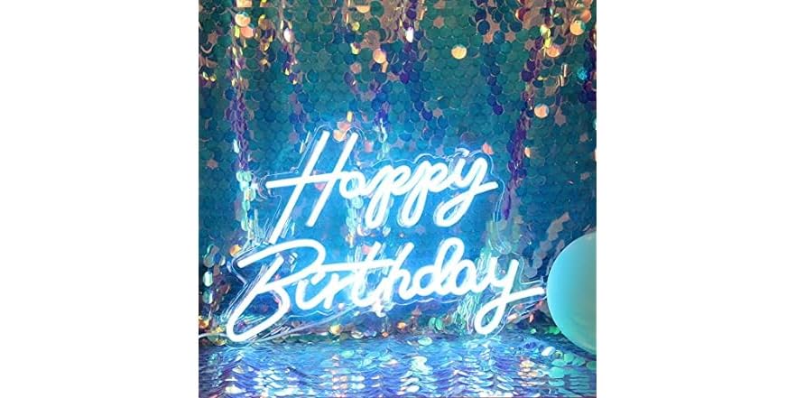 LED 'Happy Birthday' Wall Décor
