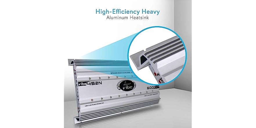 Lanzar Premium 4-Channel Car Stereo Amplifier - 6,000 Watt