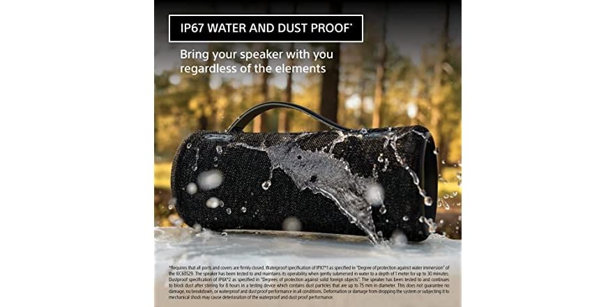 Sony SRS-XG300 Wireless Portable Bluetooth IP67 Waterproof Party ...
