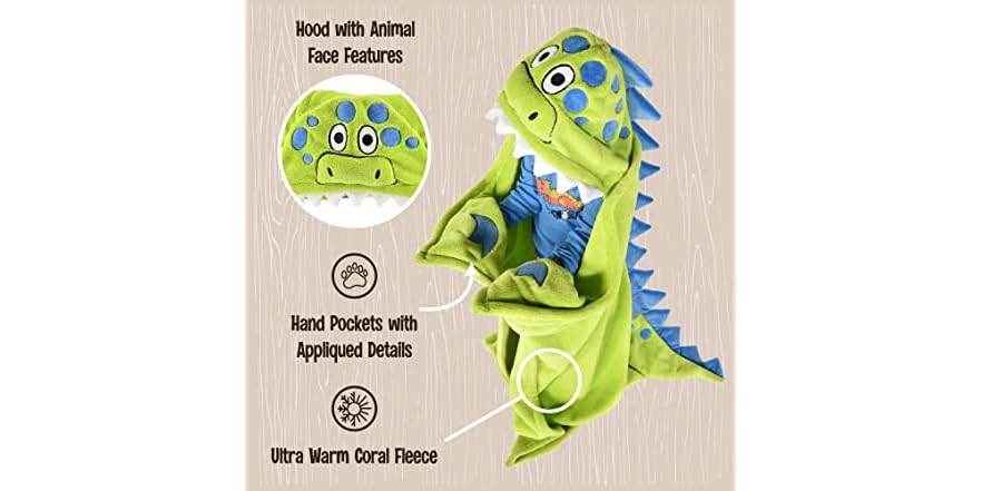 Lazy One Animal Blanket Hoodie for Kids
