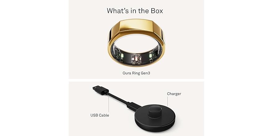 Smart Ring Gen3, Size 7, Gold Heritage