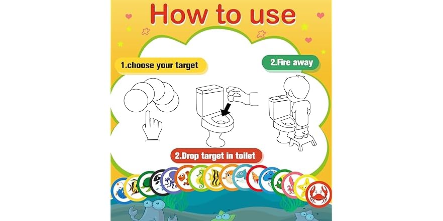 480 Toilet Targets for Toilet Training