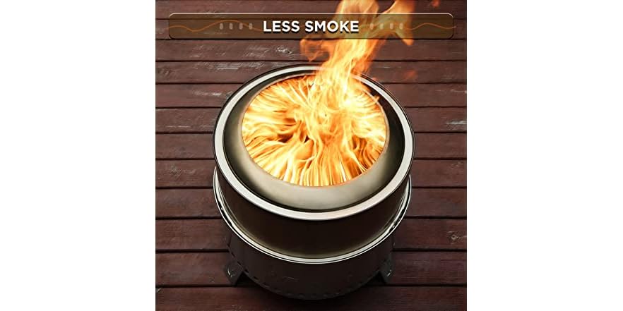 TURBRO 19 Inch Smokeless Fire Pit