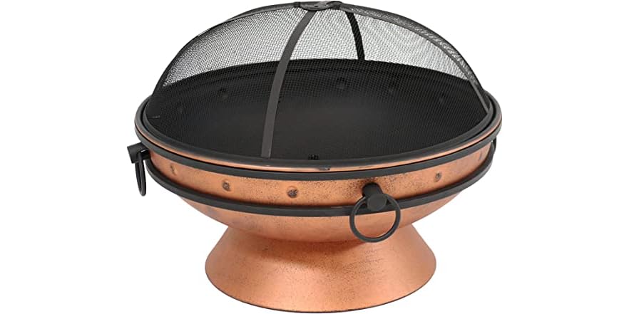 Sunnydaze Royal Cauldron Copper Fire Pit