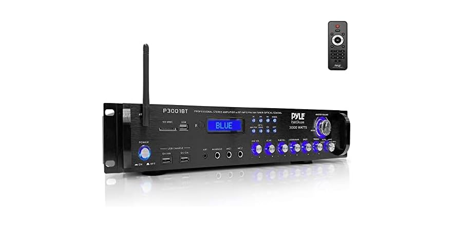 Pro Amplifier 10000 Technical Pro 6000 Watt 2-Channel Stereo Power ...