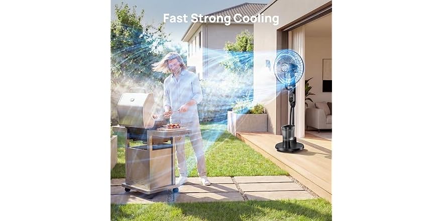 AetherMist Pedestal Misting Fan