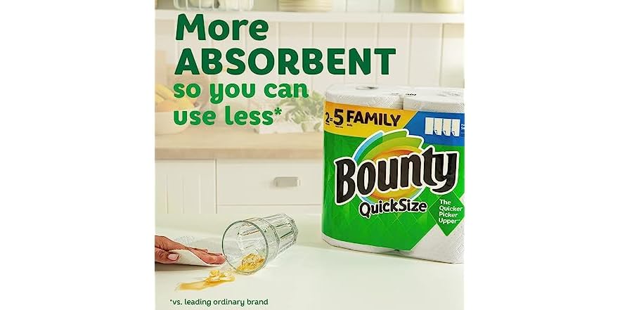 Bounty Quick Size Paper Towels, 8 rolls