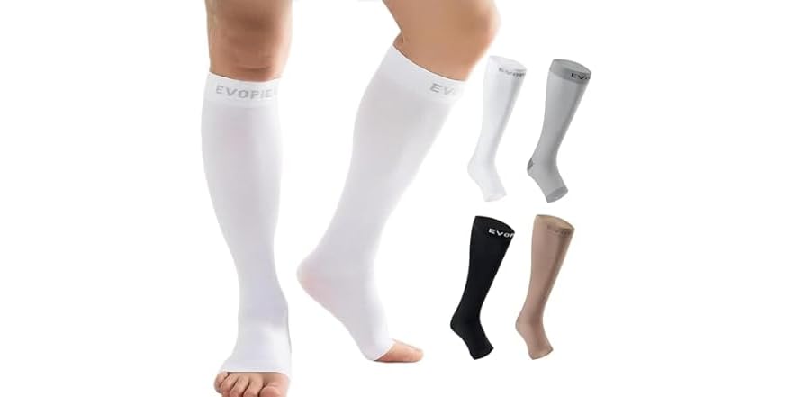20-30mmhg White Compression Socks
