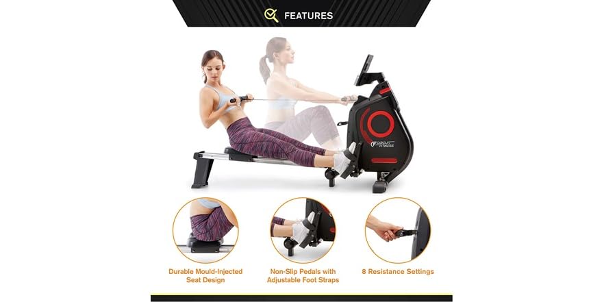 Circuit Fitness Foldable Rowing Machine