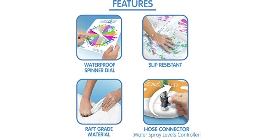 GoFloats Splash Off Game Water Spray Mat Kids