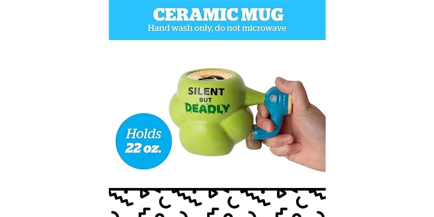 BigMouth Inc. Fart Mug - Large Ceramic Coffee Mug