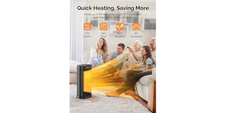 Faryuan W171 1500W Ceramic Electric Heater (Open Box)