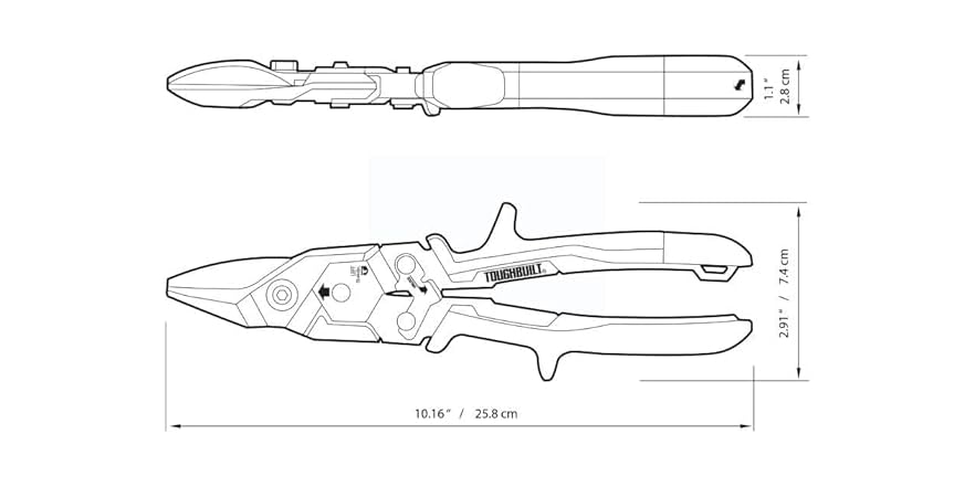 ToughBuilt - Left Cut Aviation Snips - One Handed Lock Operation - (TB ...