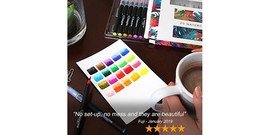 GenCrafts Watercolor Brush Pens Set