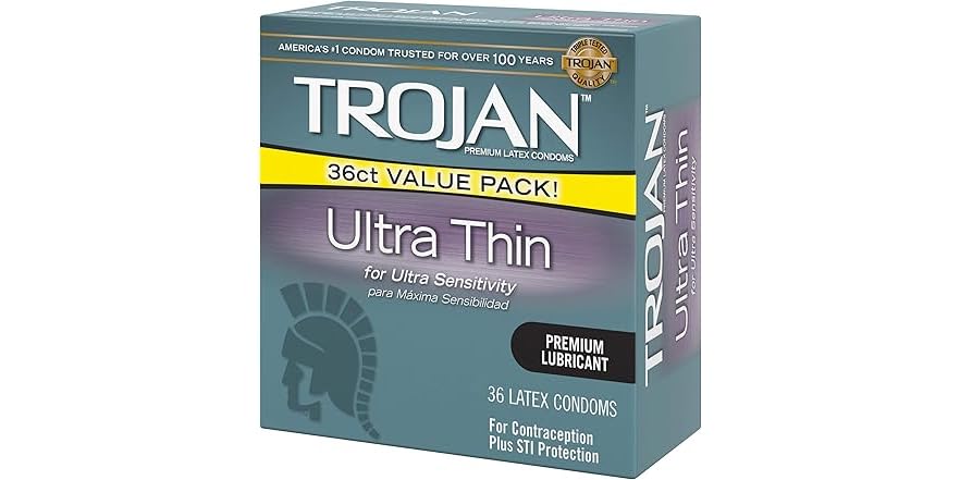 Trojan Ultra Thin Premium Lubricated Condoms 36ct