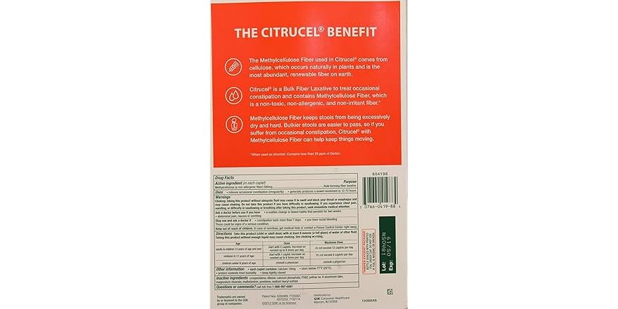 CITRUCEL CitrucelMethylcellulose Fiber Therapy