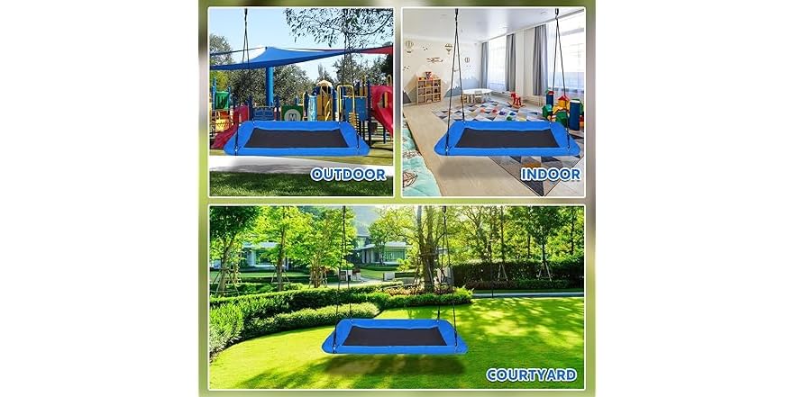 60" Giant Platform Tree Swing for Kids and Adults, 800lbs