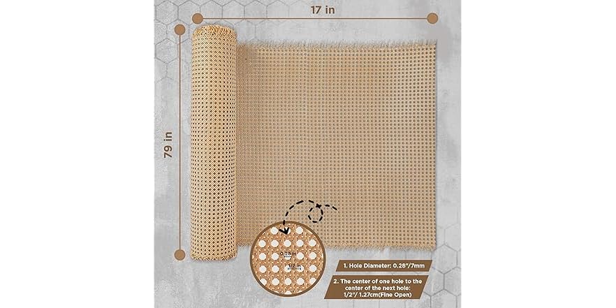Plastic Rattan Cane Roll 79x16 in