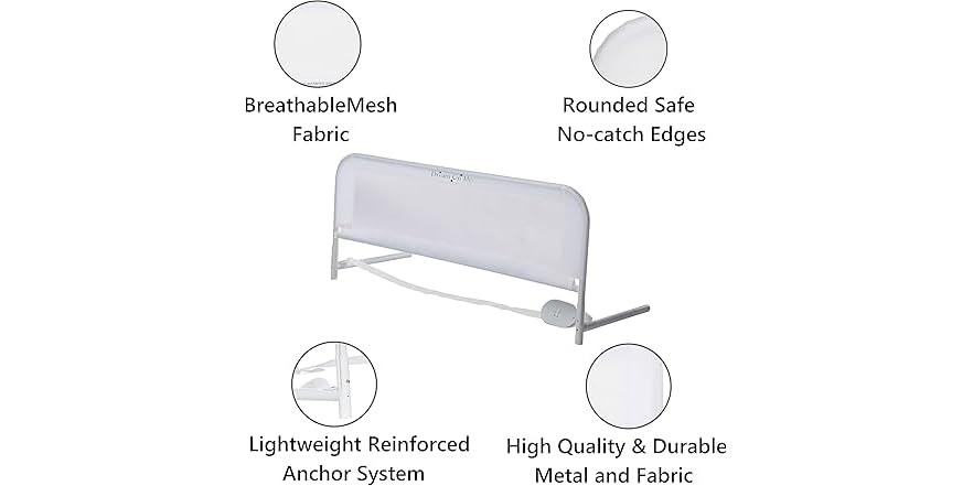 Dream On Me Adjustable Mesh Bed Rail