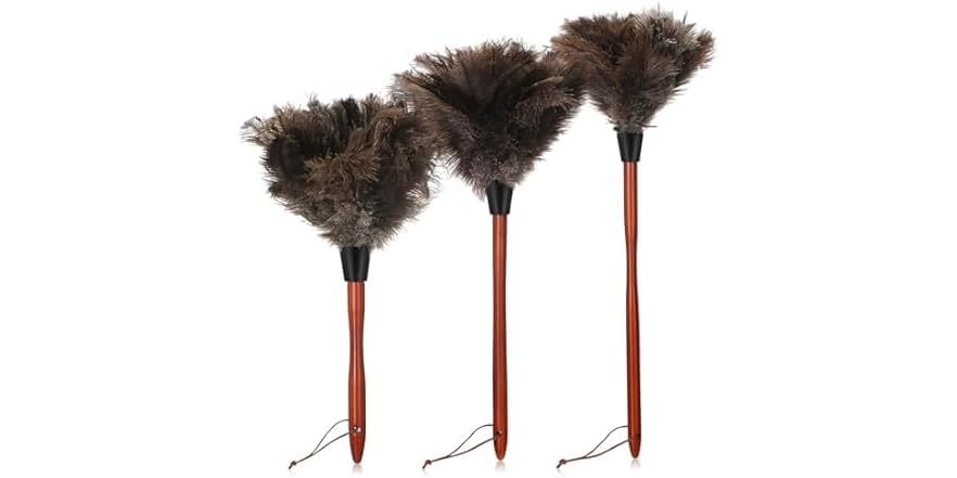 3 PC Long Handle Feather Duster Set