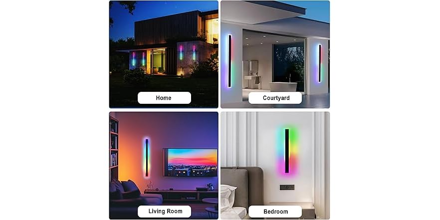 SLARY LED Wall Light 40in 2pk