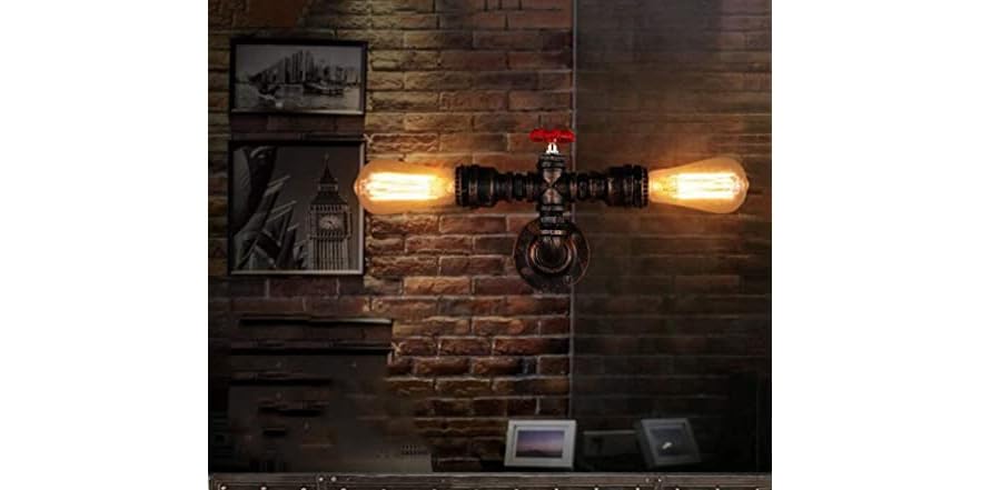 Pipe Style Wall Mounted Light Fixture