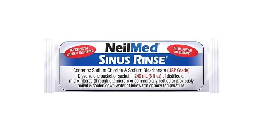 (100 CT) NeilMed Sinus Rinse Premixed Refill Packets