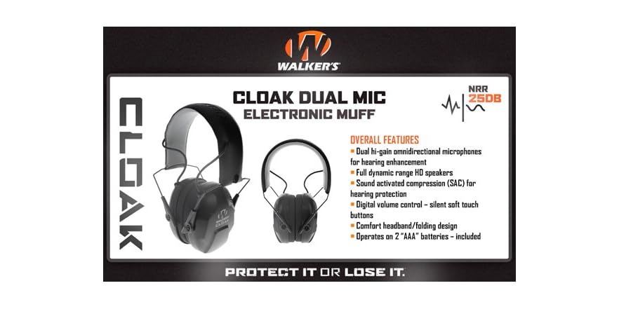 Walker's Cloak Dual Mic Sound-Enhancing