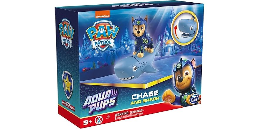 Paw Patrol, Aqua Pups Chase & Shark Figures Set