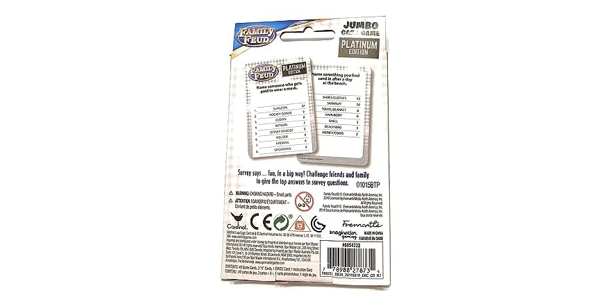Family Feud Jumbo Card Game Platinum Edition