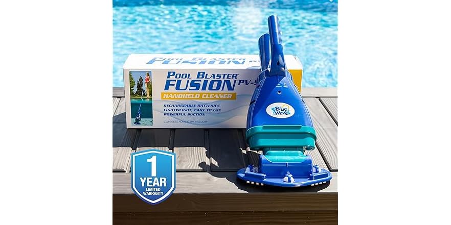 Blue Wave Pool Blaster Fusion PV-5 Hand-Held Lithium Cleaner