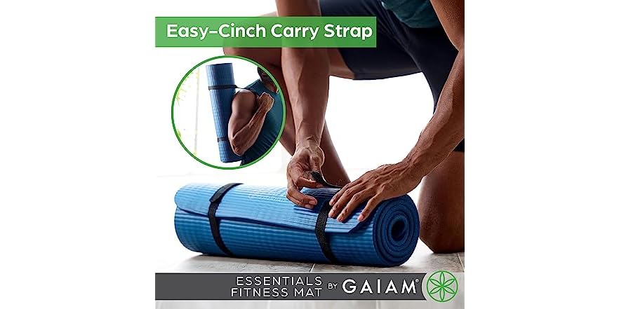 Gaiam Essentials Thick Yoga Mat Fitness