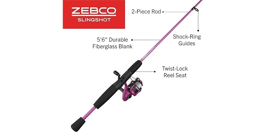 Zebco Slingshot Reel Fishing Rod Combo