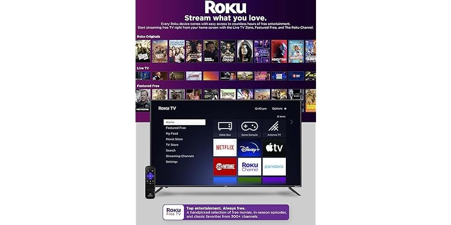 JVC 32" 720p Roku Smart TV (LT-32MAR205)