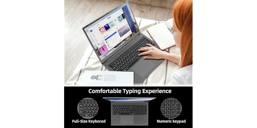 SGIN M17P SGIN 17" Laptop, 8GB RAM 256GB SSD Notebook, 17 (Open Box)