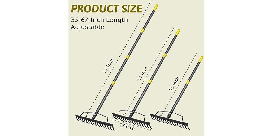 Angogoo Heavy Duty Metal Rakes