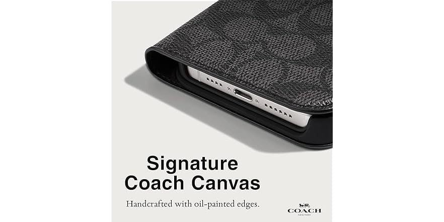 Coach Signature Canvas iPhone 15 Pro Case