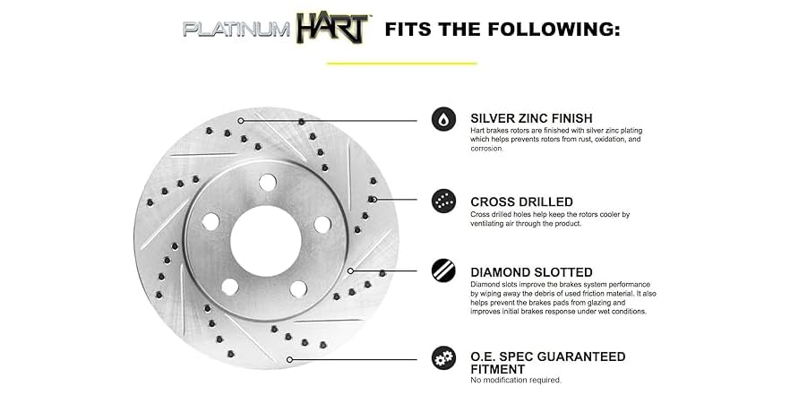 Hart Front Rear Brakes and Rotors Kit