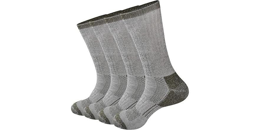 GKX Men's Moisture Wicking Socks 4-Pairs