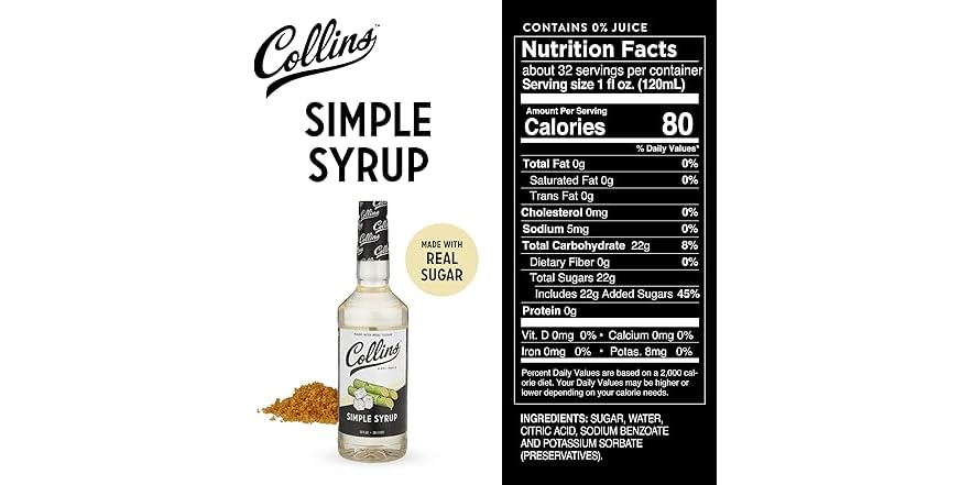 Collins Simple Syrup 32 Ounces