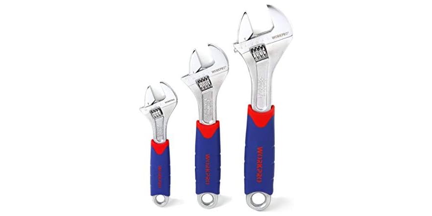 WORKPRO WORKPRO 3-piece Adjustable Wrench Set CR
