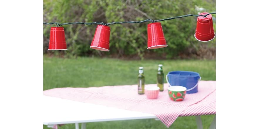 Red Party Cup String Lights 10 Count